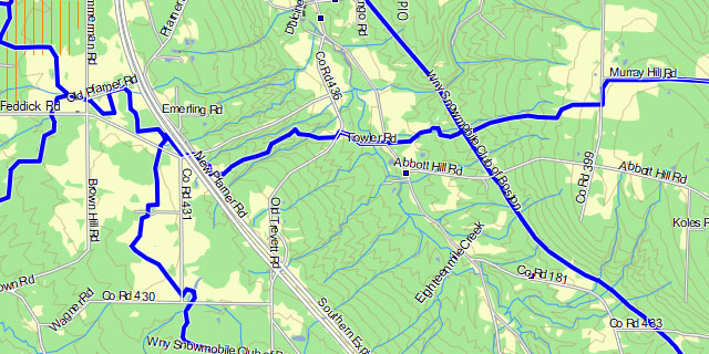 Snowmobile US West map for Garmin GPS including routable trails of CO ...